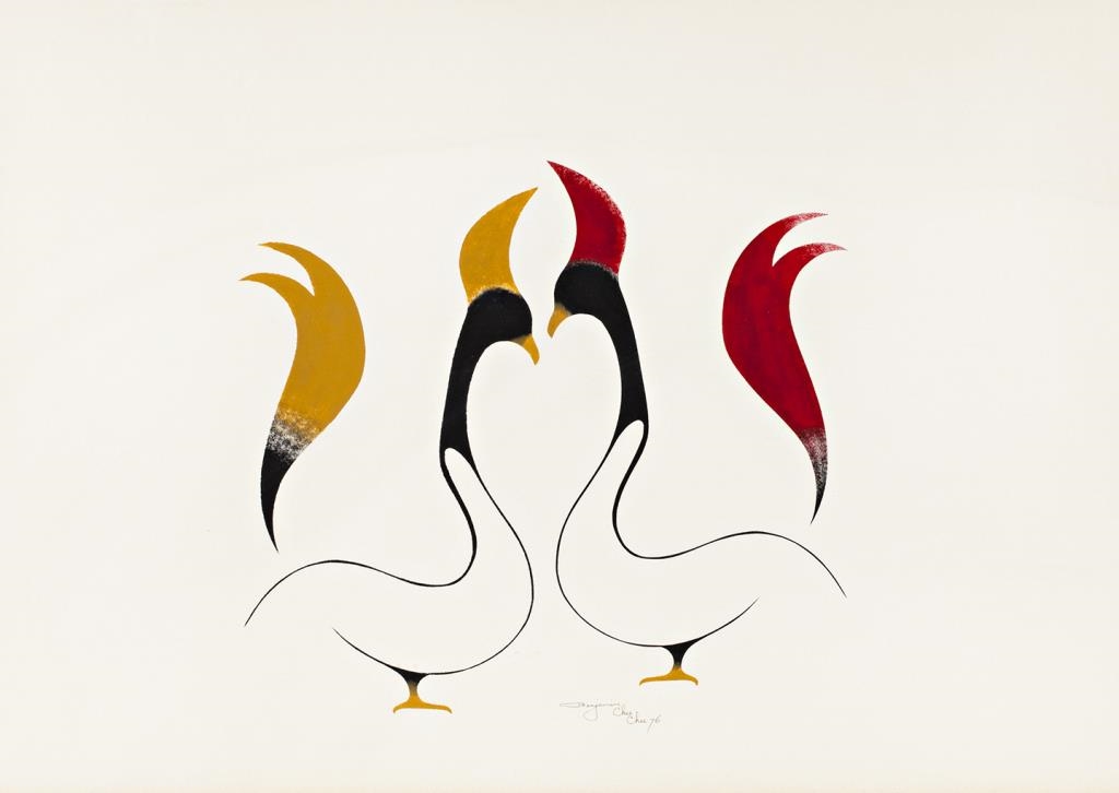 Benjamin Chee Chee | Ojibwa, Crested Birds (1976) | MutualArt