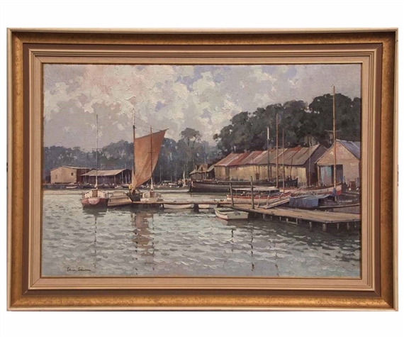 Alan Simpson | Boatyard at Burlesdon | MutualArt