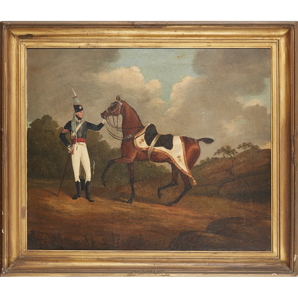 Edwin Cooper | AN OFFICER OF THE 18TH HUSSARS WITH HIS HORSE (1805 ...