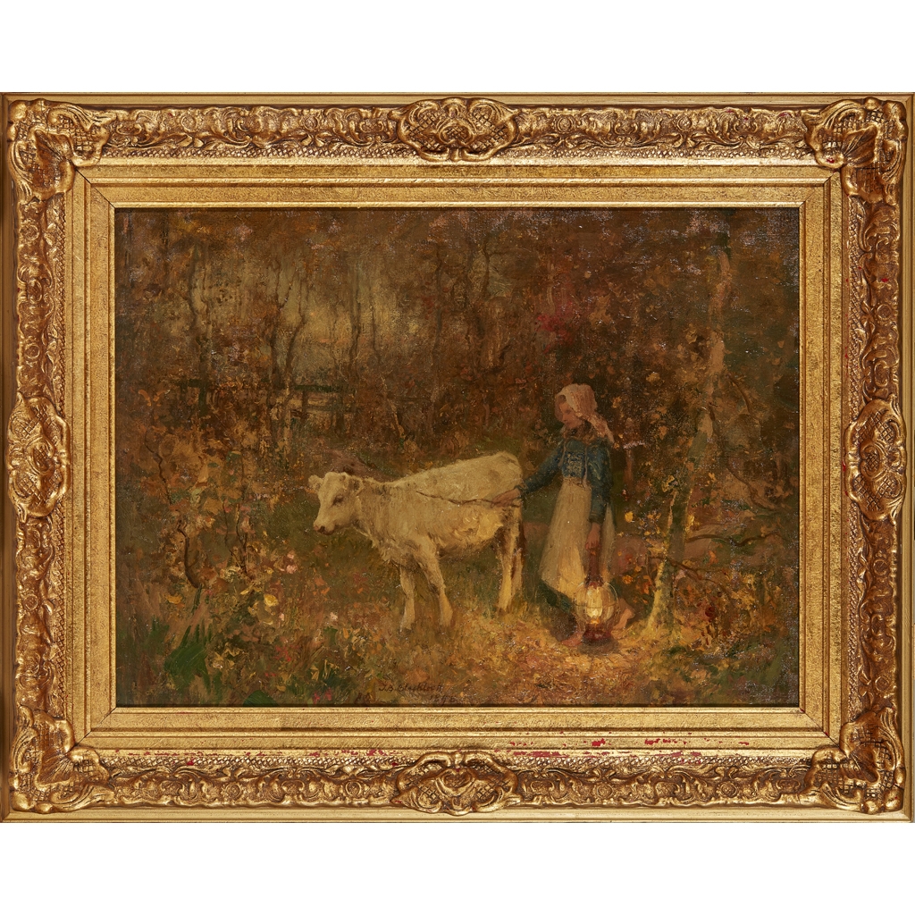 Thomas Bromley Blacklock | THE STRAY CALF (1898) | MutualArt