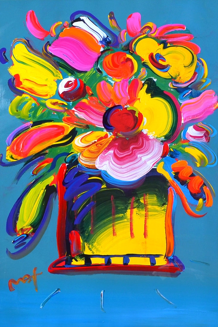 Peter Max | ''ABSTRACT FLOWERS'' | MutualArt