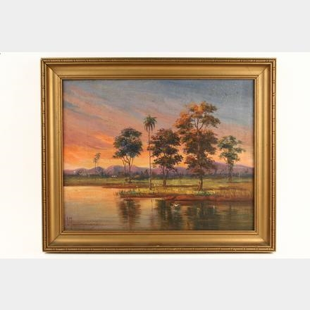 Luis Monge | Landscape at Sunset | MutualArt