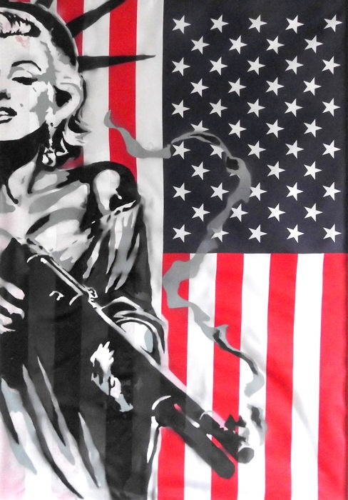 Marilyn Monroe American Flag