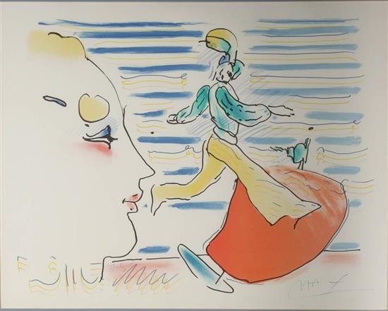 Peter Max | Man Walking | MutualArt