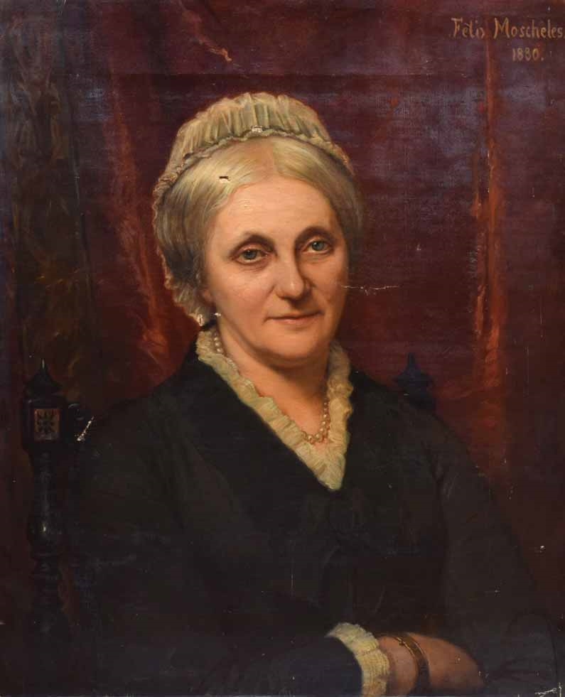 Felix Stone Moscheles | Portrait of a Seated Lady (1880) | MutualArt