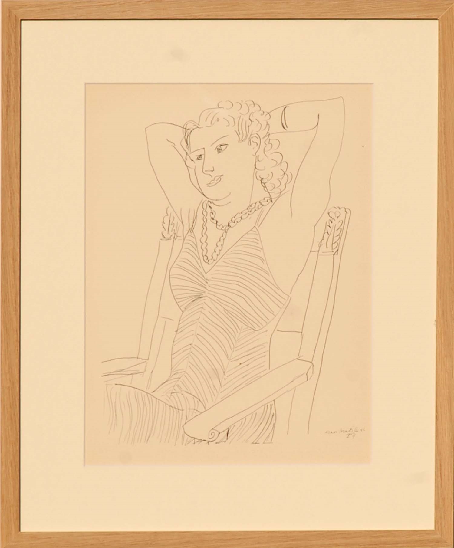 Henri Matisse | 'Portrait of a woman in profile P4' (1943) | MutualArt