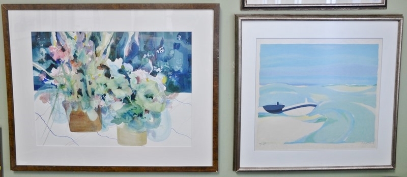 Mike Pease | 5 Works: Two Barns, Still Life of Flowers in Vases | MutualArt