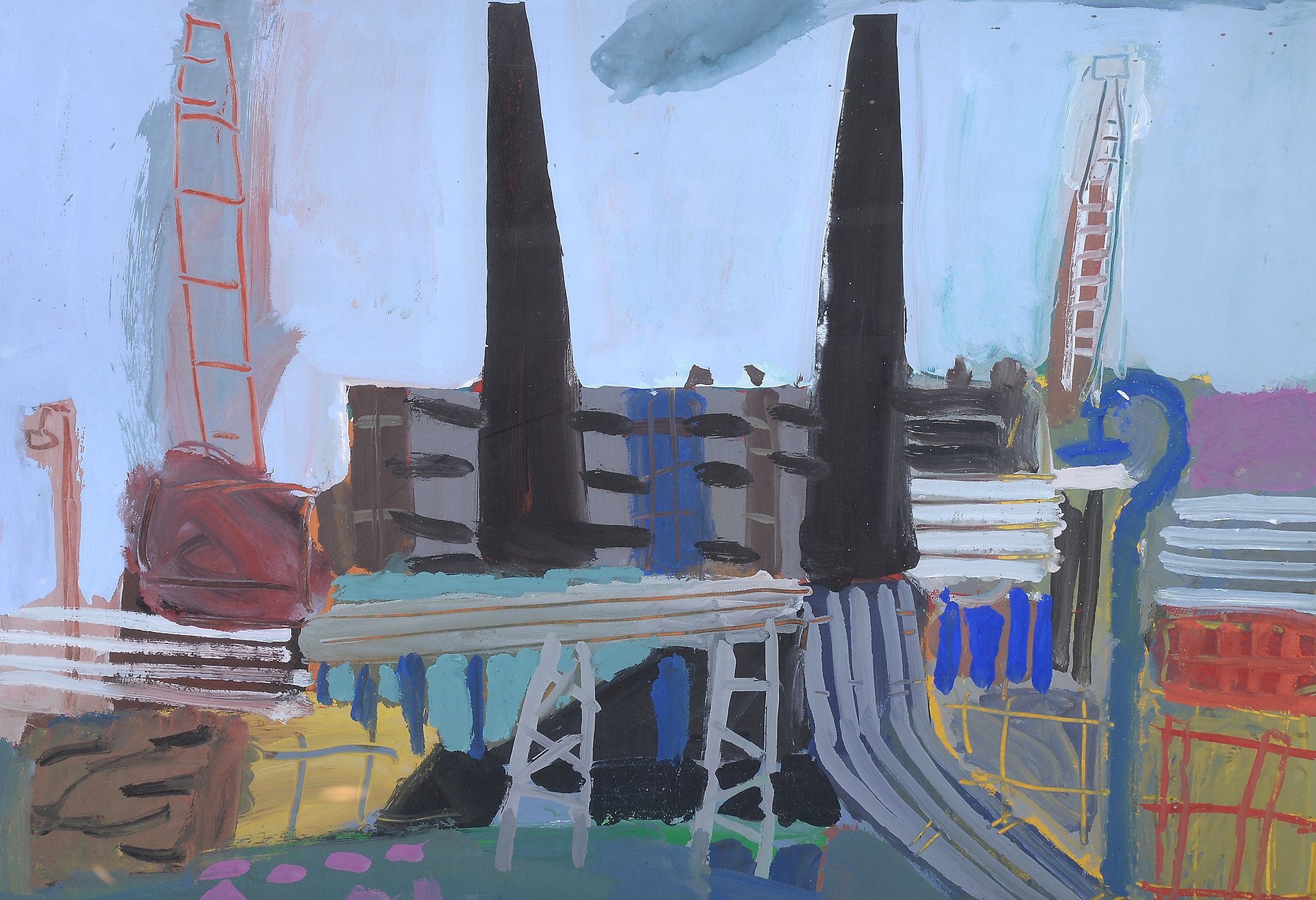 Fraser Taylor | City landscape (1991) | MutualArt