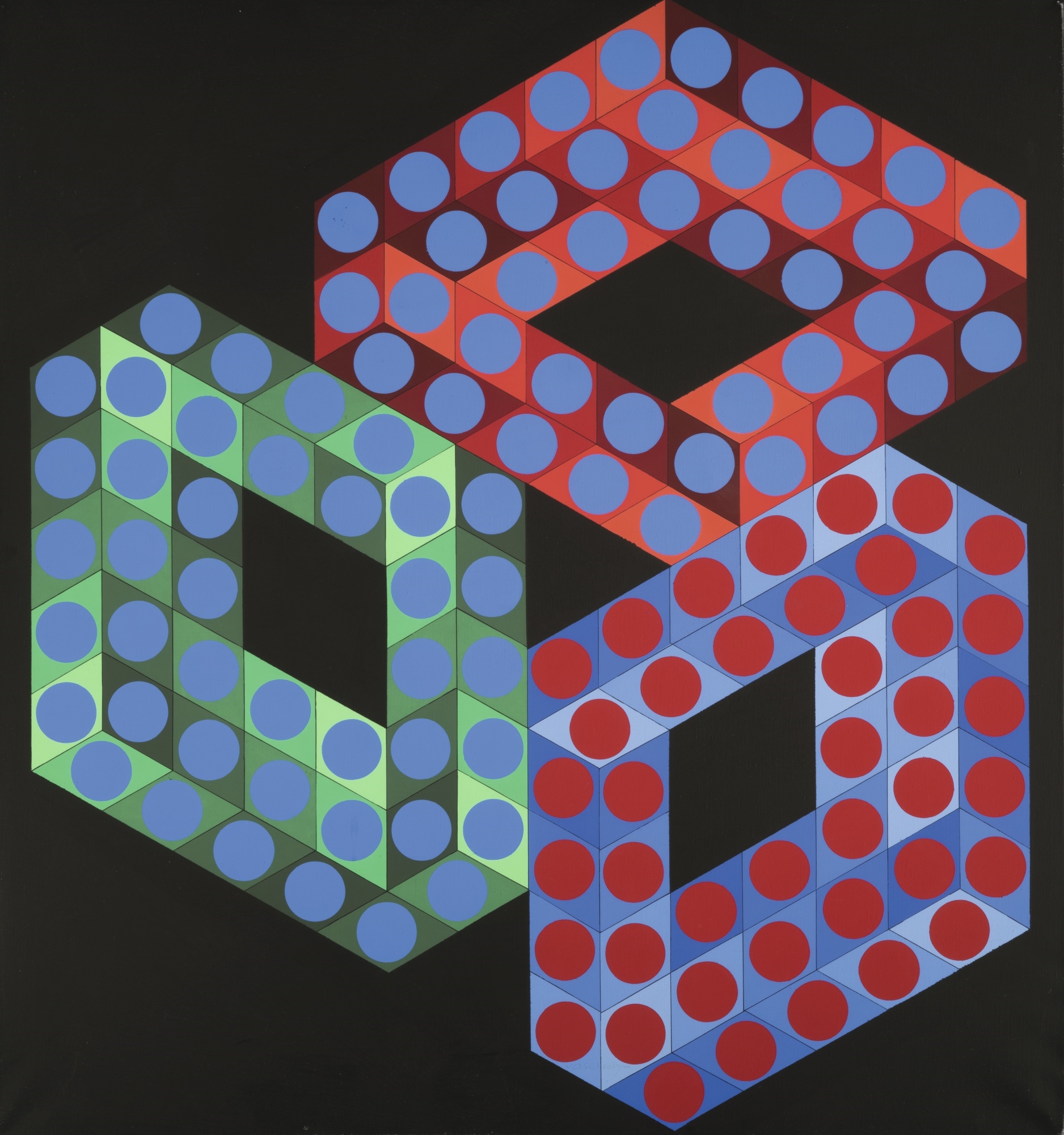 Victor Vasarely | Oslop-3 (1983) | MutualArt