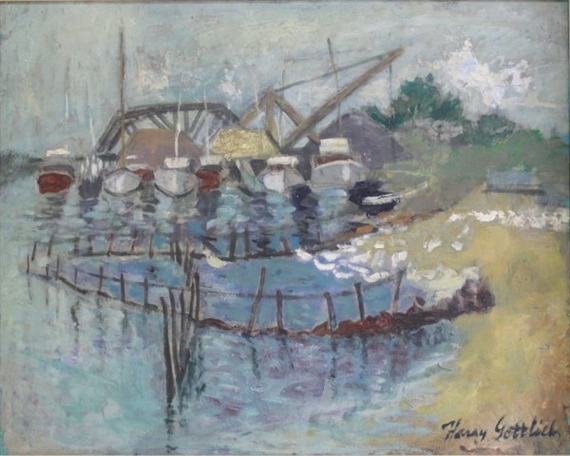 Harry Gottlieb | Harbor Scene | MutualArt