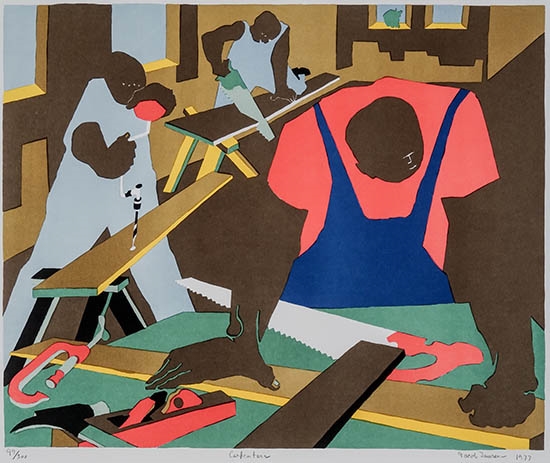 Jacob Lawrence | Carpenters (1977) | MutualArt