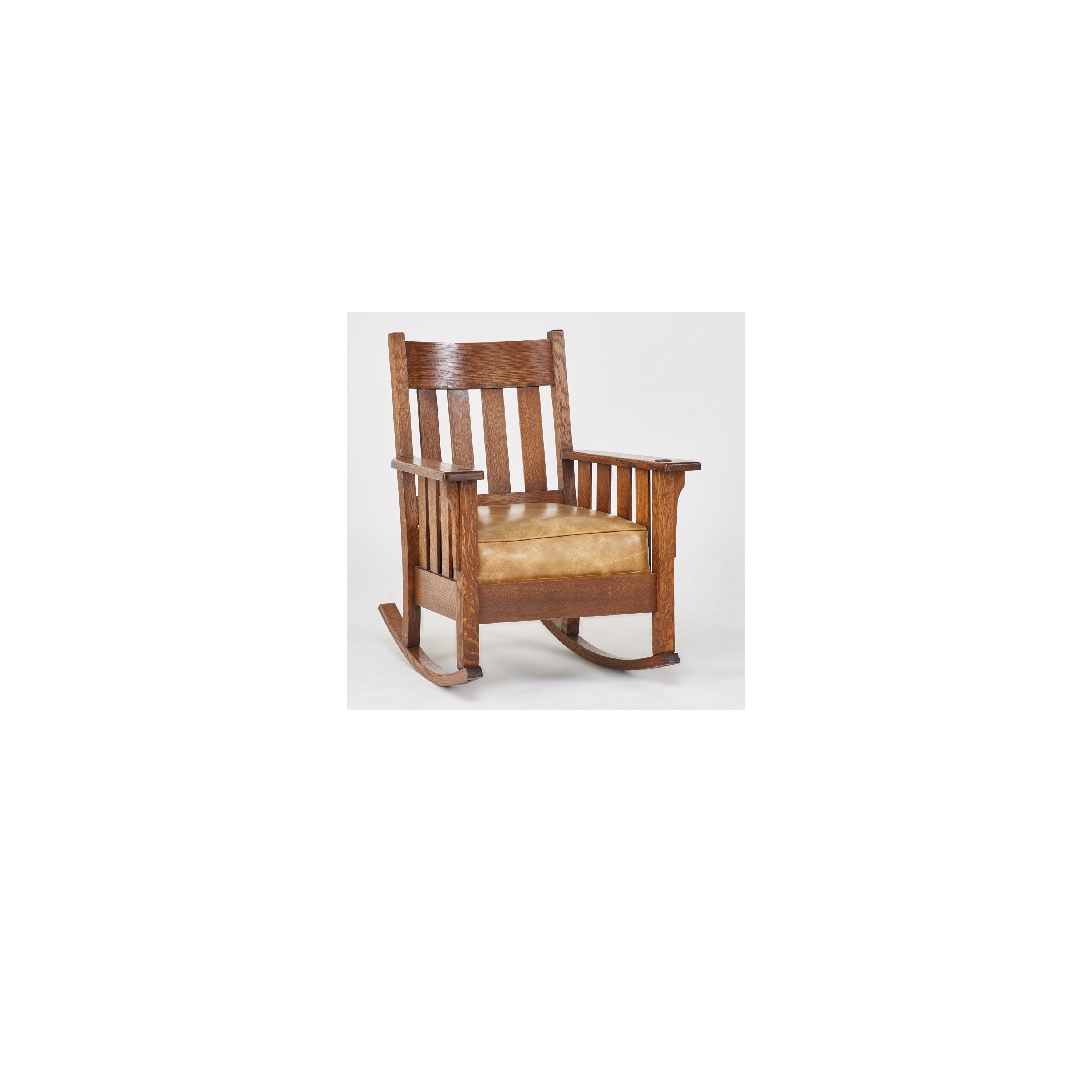 L .& J.G. Stickley Inc. | Paddle-Arm Rocker with Broad Vertical Slats ...