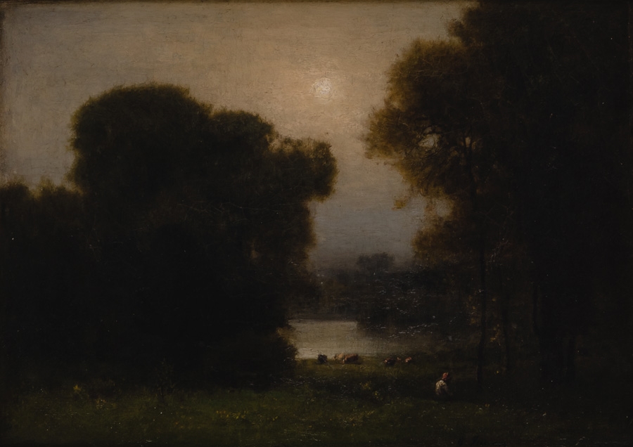 George Inness | River Landscape (1866 - 1868) | MutualArt