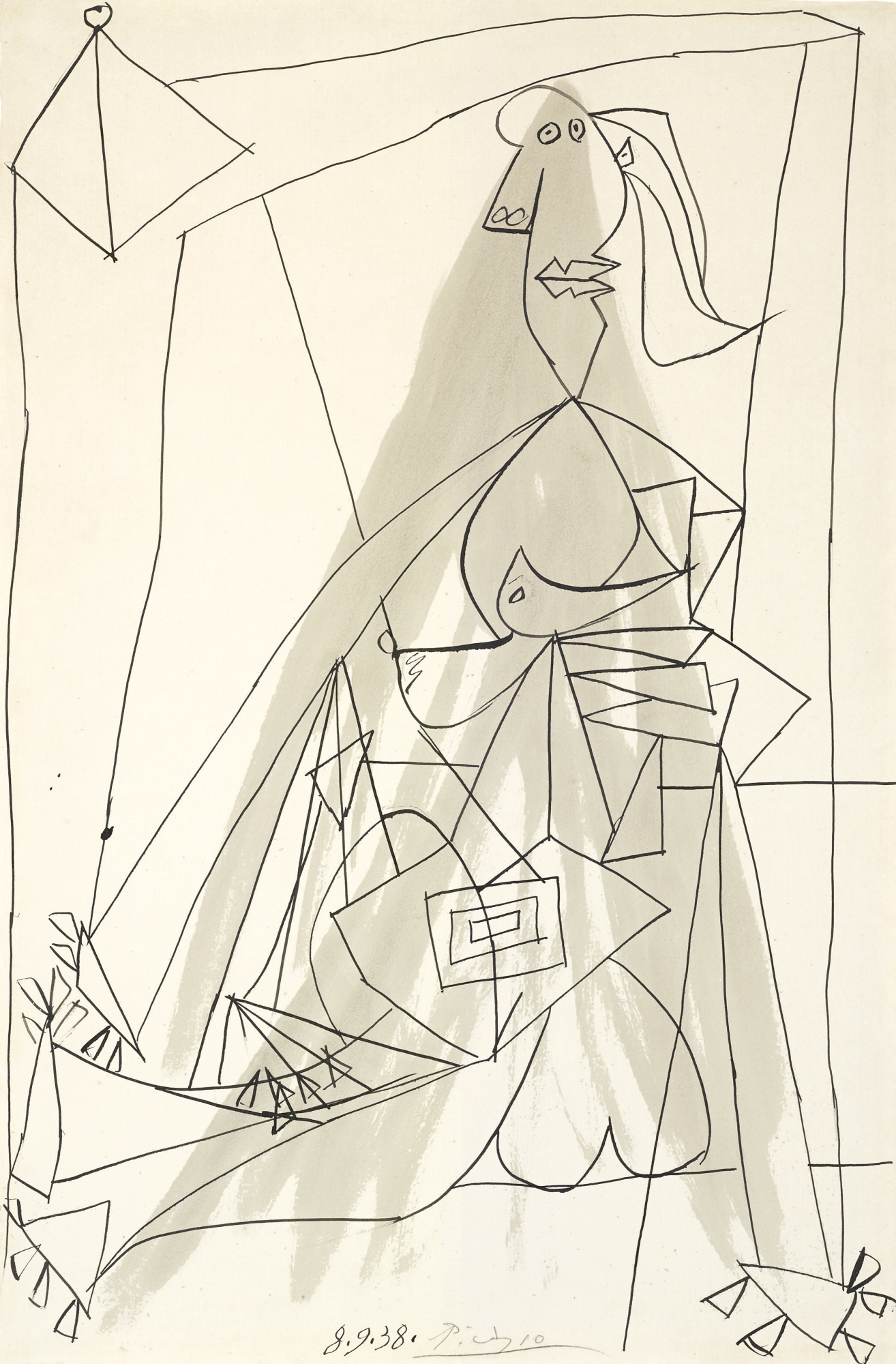 Pablo Picasso | BAIGNEUSE ET CABINE DE BAINS | MutualArt