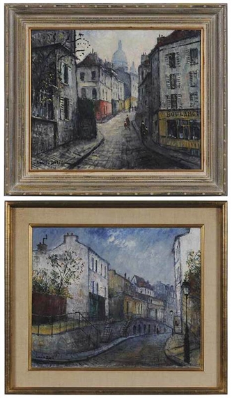 Louis Dali | Two Parisian Street Views, one of Montmartre | MutualArt
