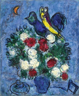 Marc Chagall | Les amoureux de Saint-Paul de Vence (Circa 1958) | MutualArt