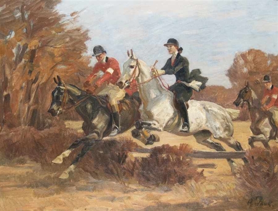 Angelo Jank | Auf der Parforcejagd | MutualArt