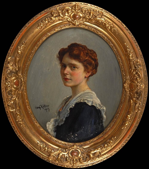 Caspar Ritter | Ovales Frauenbildnis (1917) | MutualArt