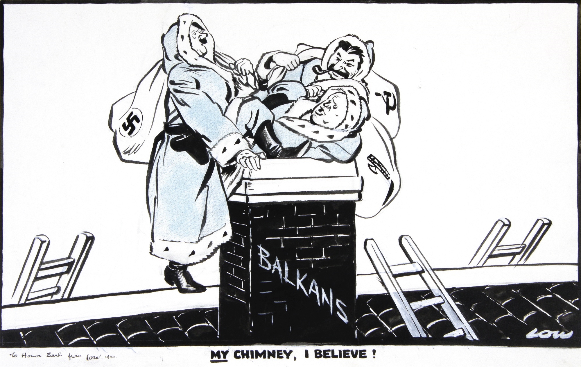 Sir David Low | ‘MY CHIMNEY, I BELIEVE!’ (1940) | MutualArt