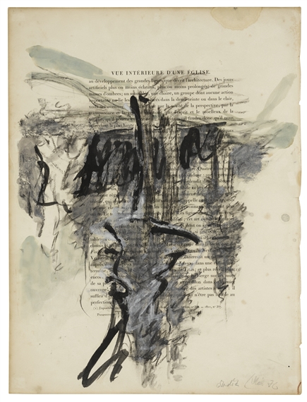 Georg Baselitz - SITZENDER MANN, 1977, Linocut on...