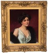 Abbey Altson | PORTRAIT OF A WOMAN WITH FEATHER BOA | MutualArt
