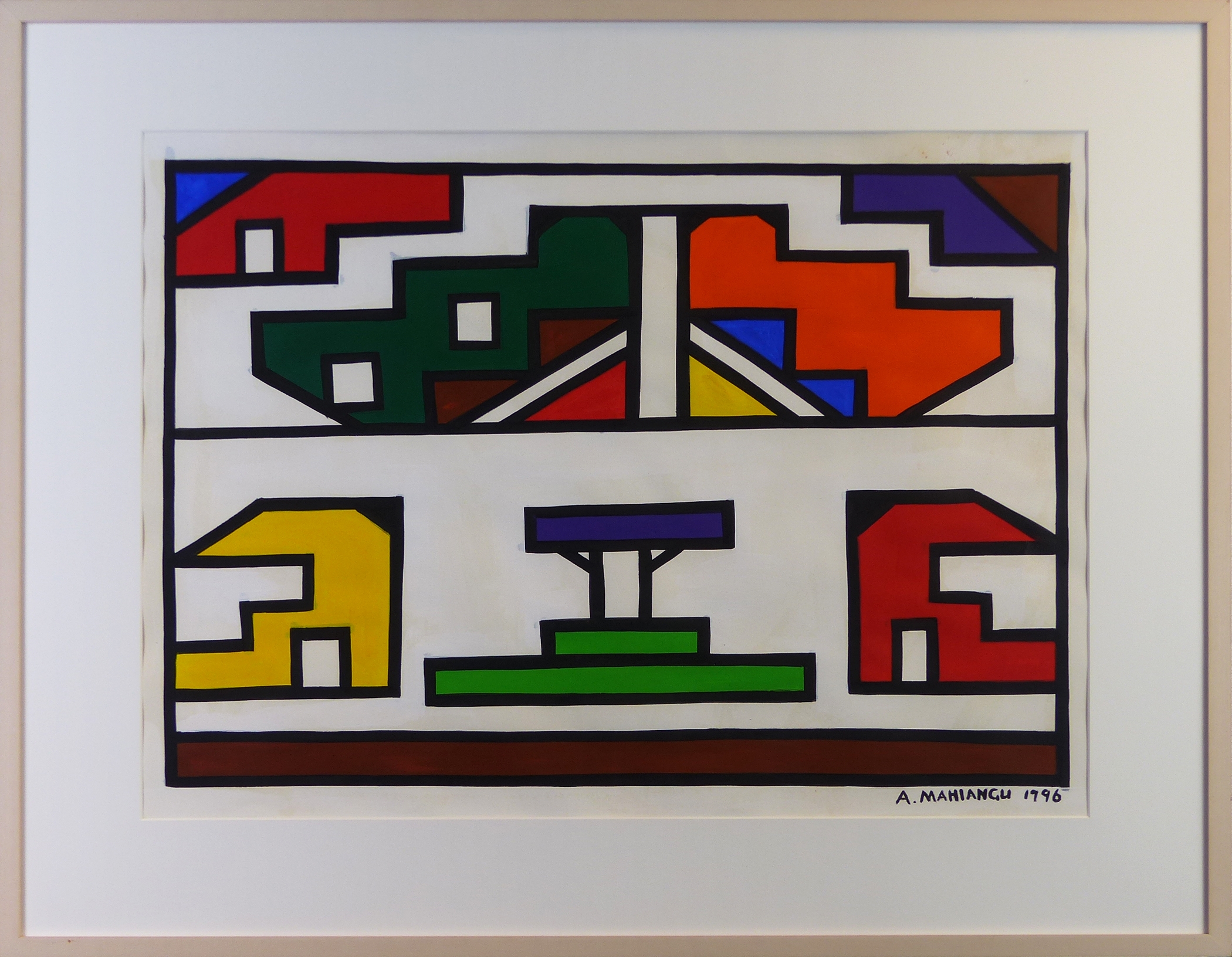 Angela Mahlangu | Ndebele-stam motieven (1996) | MutualArt