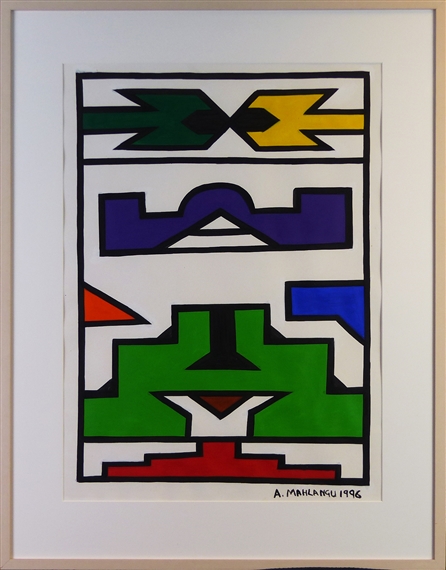 Angela Mahlangu | Ndebele-stam motieven (1996) | MutualArt