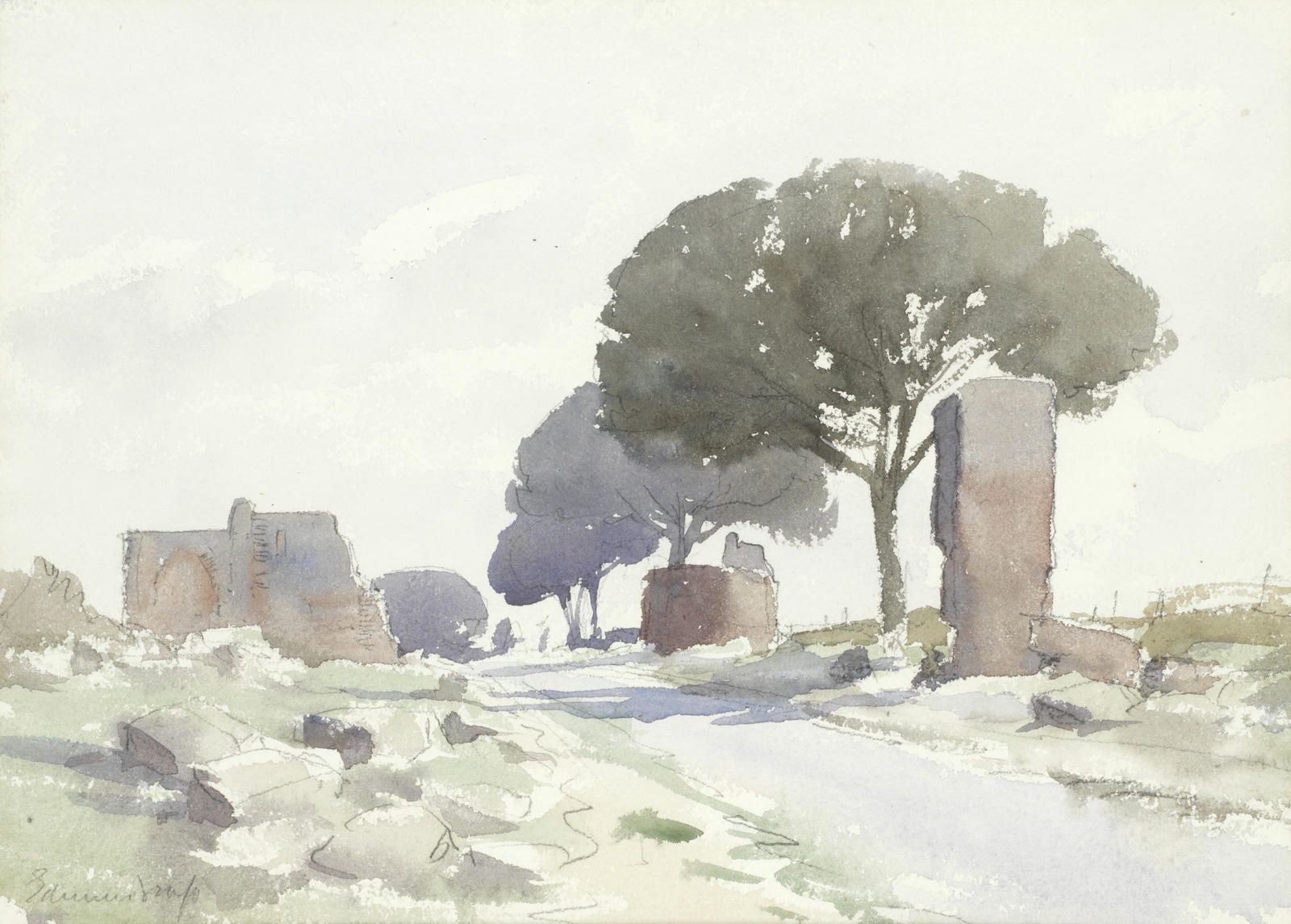 Edward Brian Seago | On the Appian way | MutualArt
