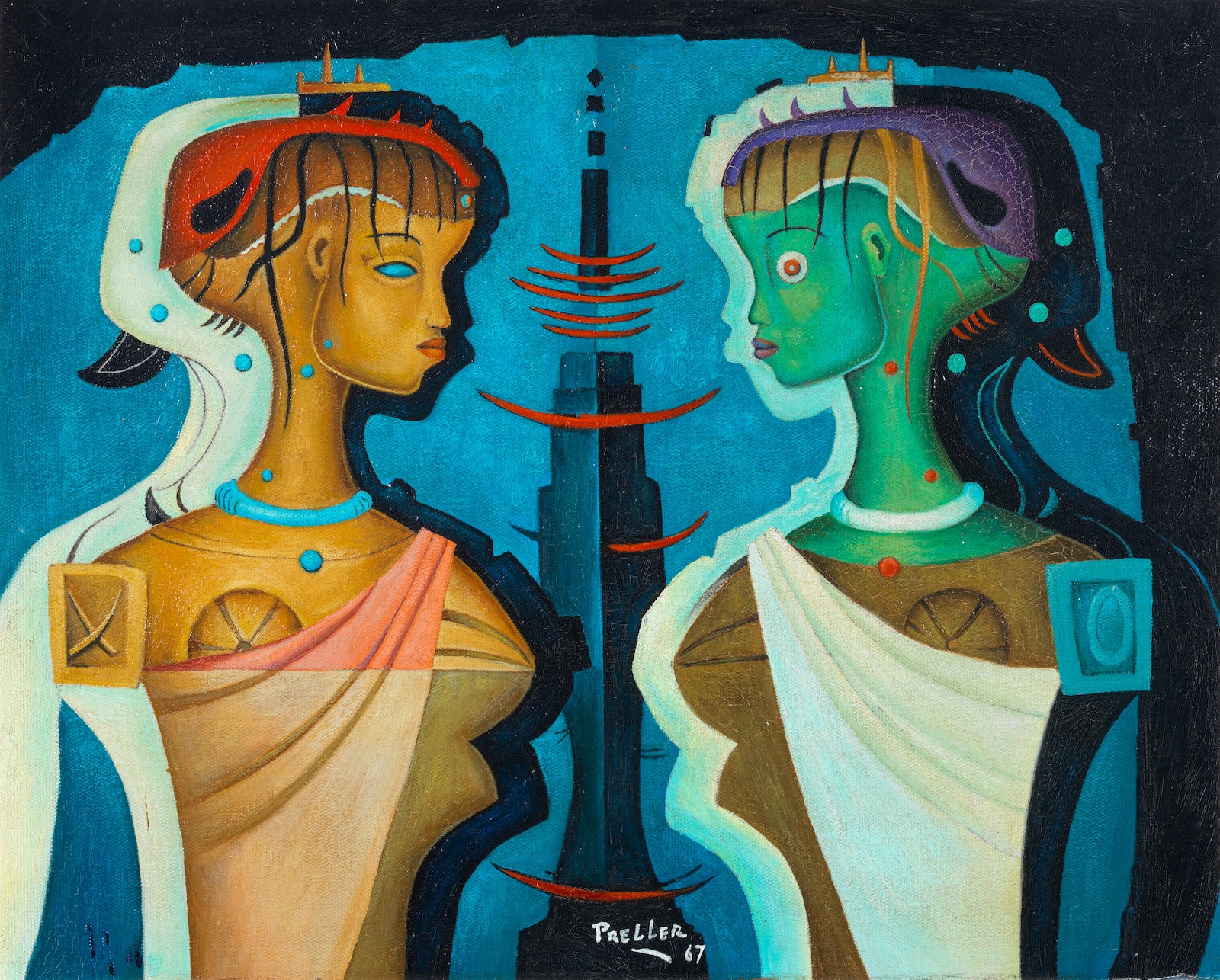 Alexis Preller | Profile figures (1967) | MutualArt