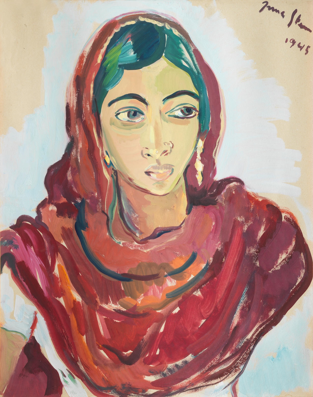 Irma Stern | Portrait of an Indian woman (1945) | MutualArt