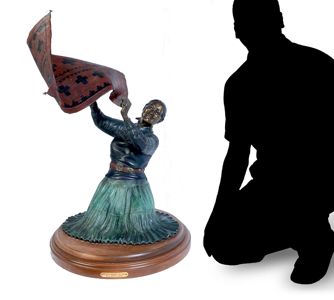 Star Liana York | Ganado Red Native American Woman Kneeling and Shaking ...