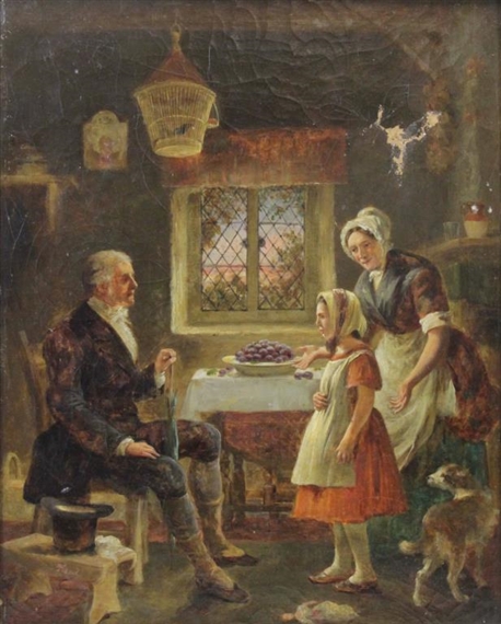 Thomas Faed | A Visit from the Squire | MutualArt