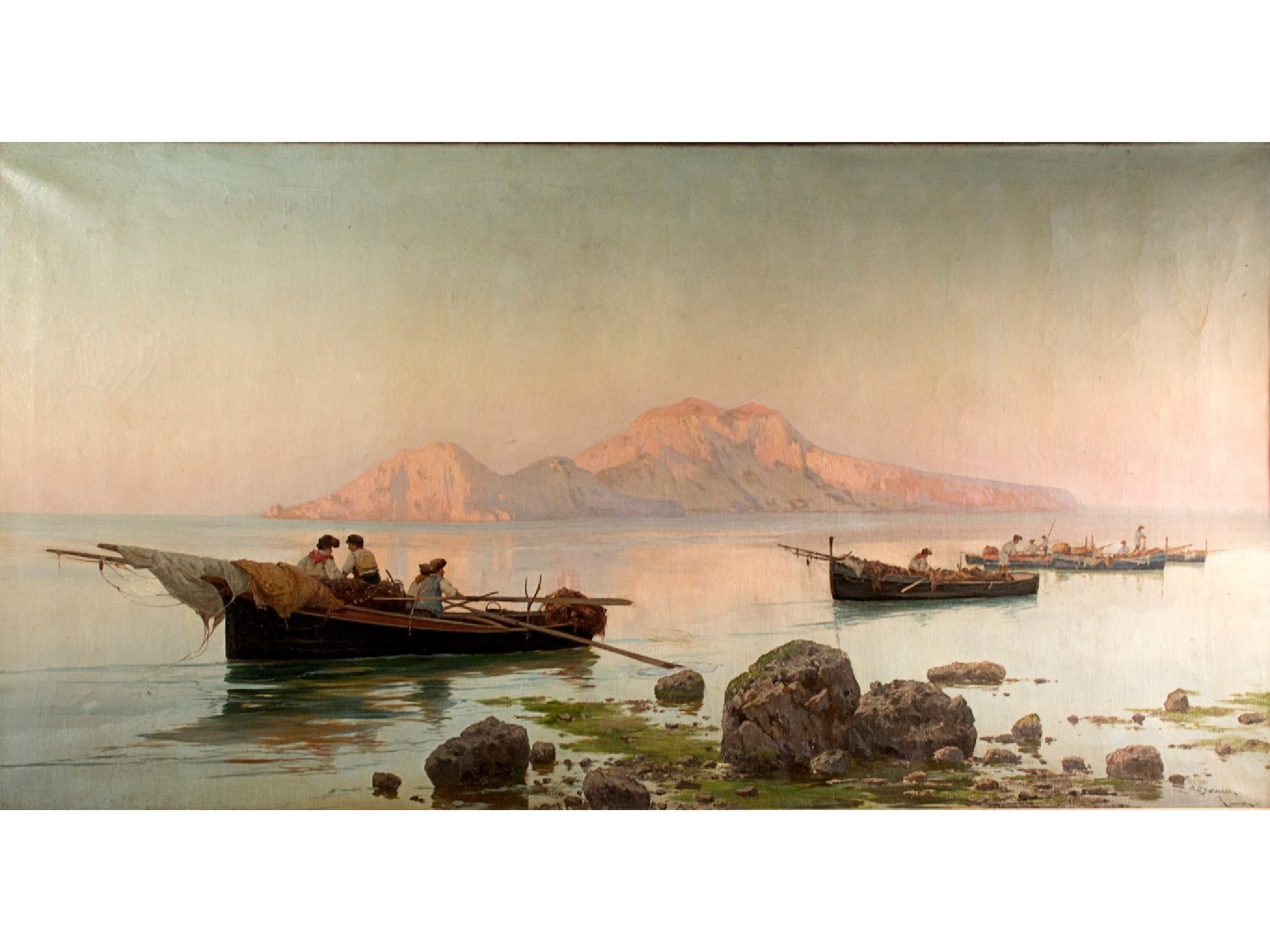 Pietro Barucci | Fisherman in the Bay of Naples with Capri in the rear ...