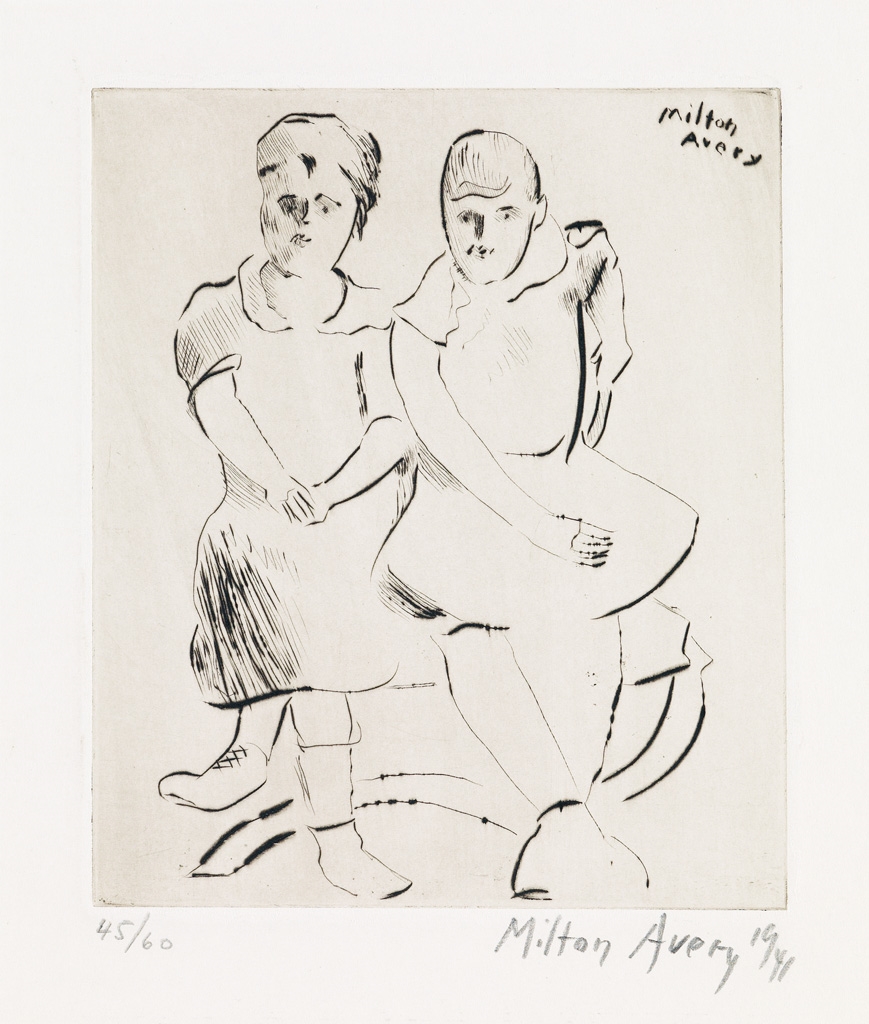 Milton Avery | Helen and Lilly (1941) | MutualArt