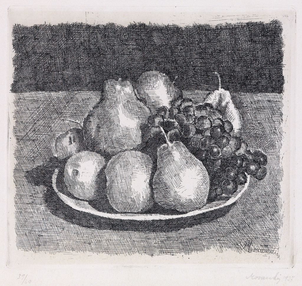 Giorgio Morandi | Natura morta con pere e uva (1927) | MutualArt