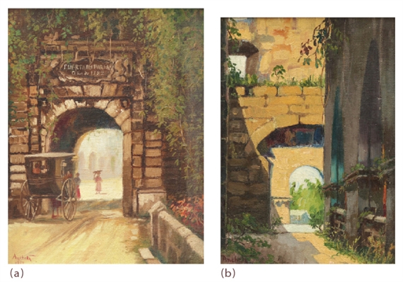 Isidro Ancheta | 2 Works: Intramuros ;Intramuros (1937) | MutualArt
