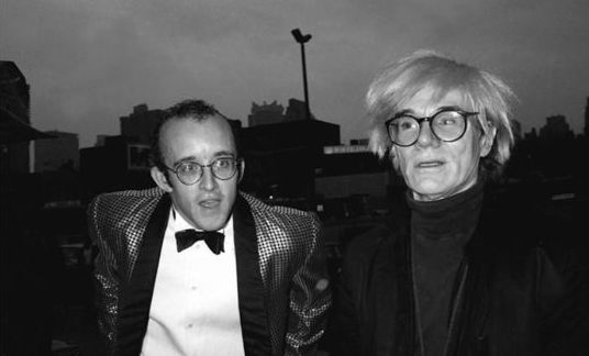 Ricky Powell | Keith Haring and his Idol Andy Warhol, NYC, 1986 (1986 ...