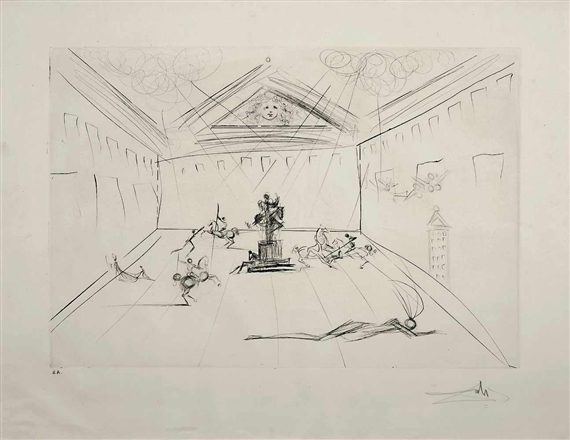 Salvador Dalí | Plaza Mayor (1973) | MutualArt