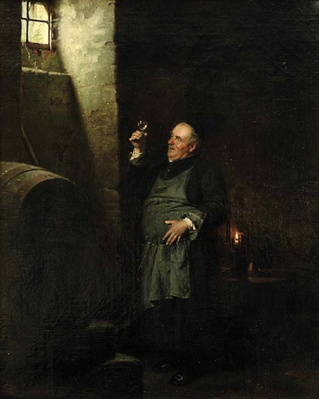 Eduard von Grützner | Bruder Kellermeister bei der Weinprobe (1872 ...