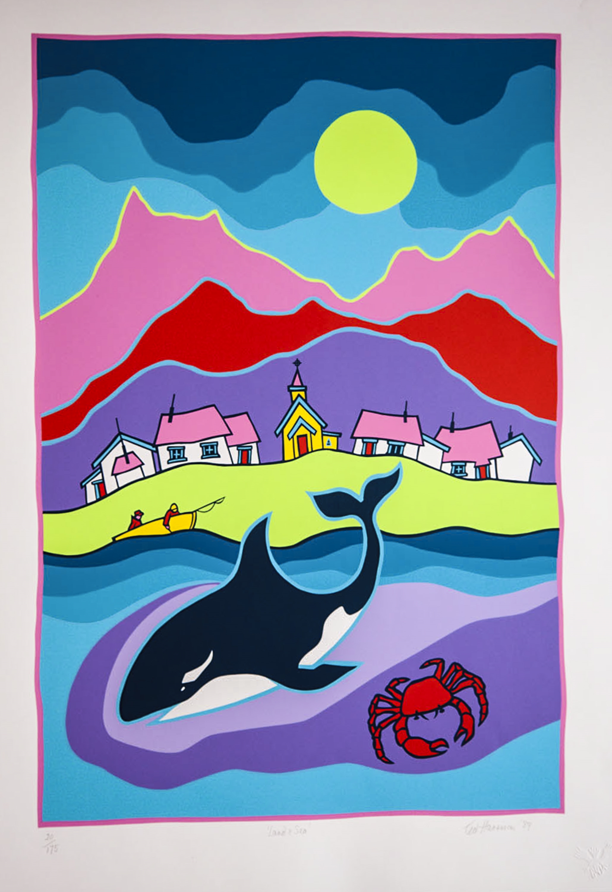Ted Harrison | Land and Sea (1989) | MutualArt