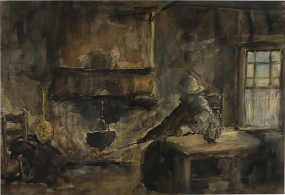 Jozef Israëls | Fisherman at the Hearth | MutualArt