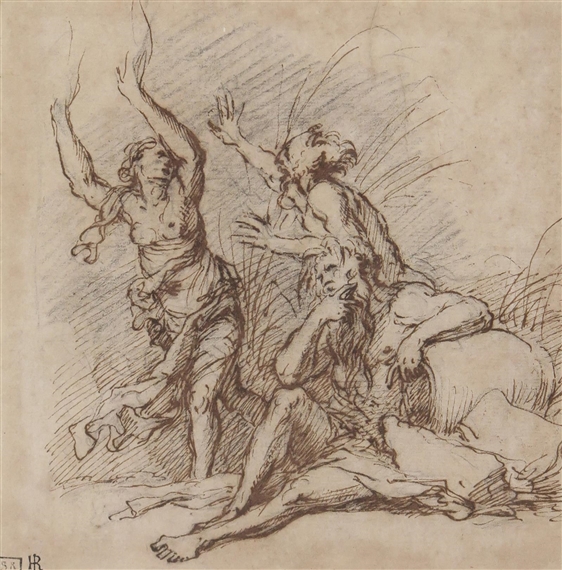 Salvator Rosa | Apollo and Daphne with the River God Peneus, Daphne's ...