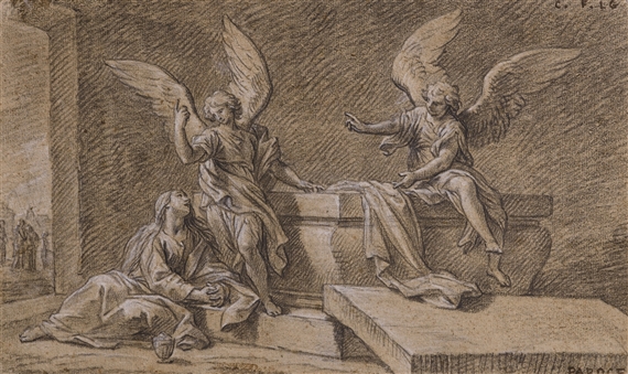 Pierre Parrocel | MARY MAGDALENE WITH TWO ANGELS AT THE TOMB OF CHRIST ...