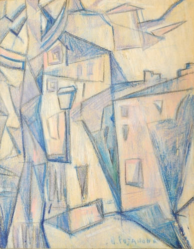 Olga Vladimirovna Rozanova | COMPOSITION CUBO-FUTURISTE (Circa 1915 ...