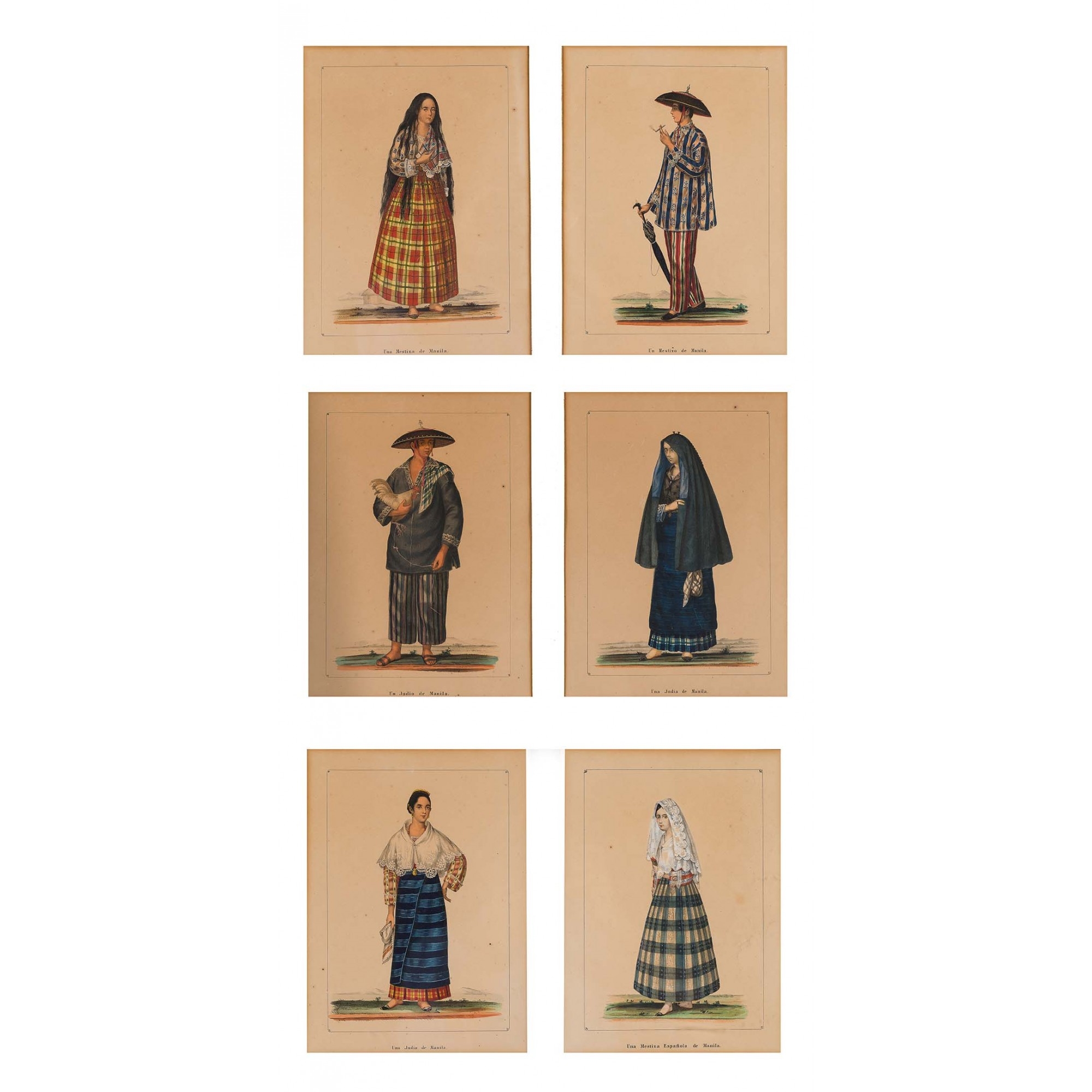 Justiniano Asunción | A set of 6 Colored Lithographs | MutualArt
