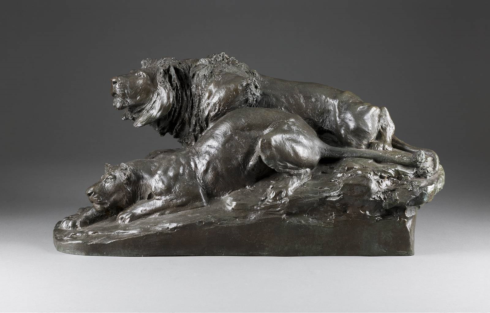 Josef Franz Pallenberg | Liegendes Löwenpaar | MutualArt