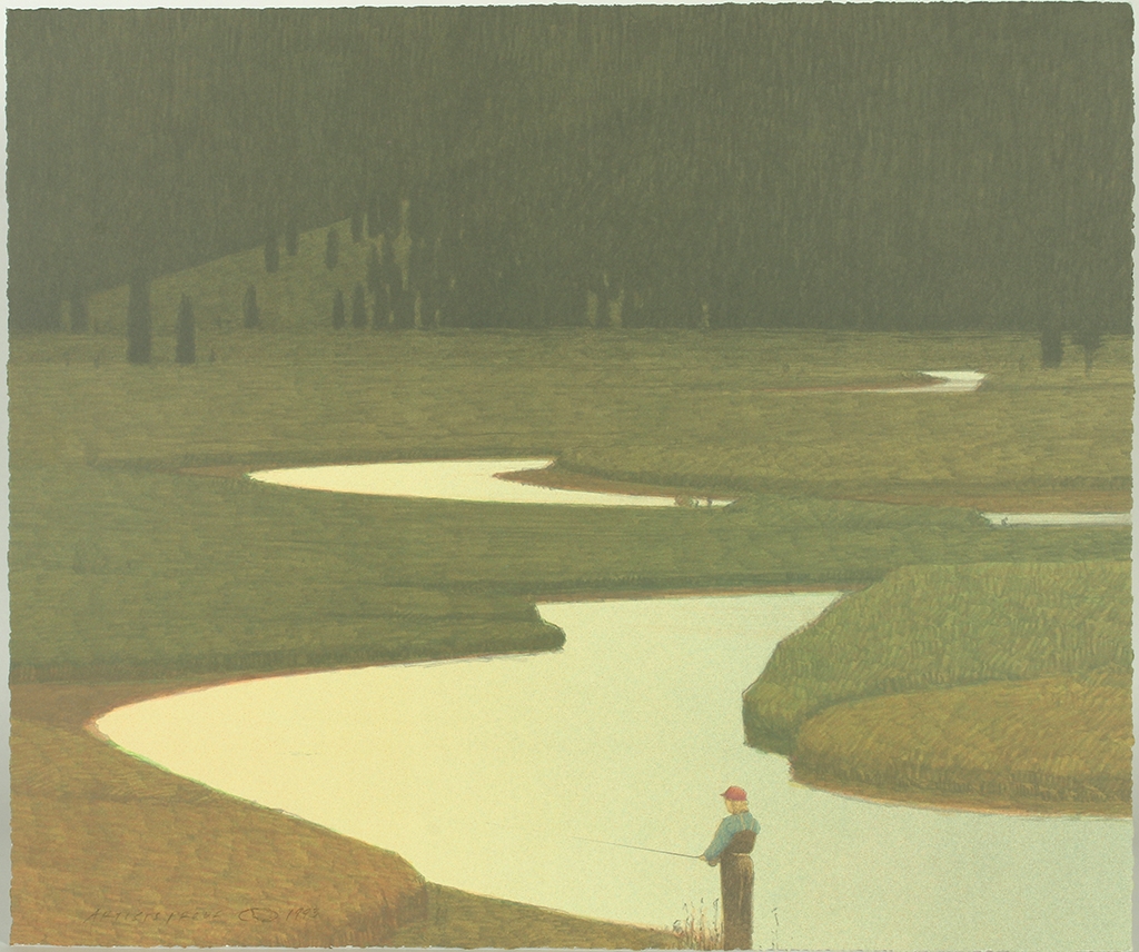Russell Chatham | GIBBON RIVER ON A SUMMER EVENING (1993) | MutualArt