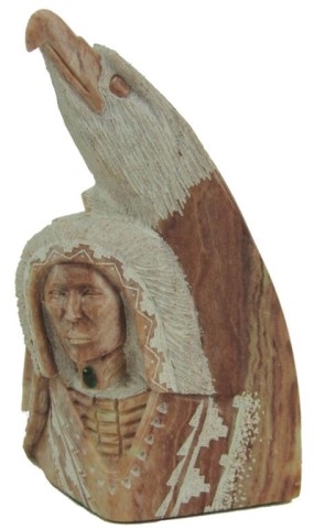 Brian Begay | A Blackfoot Chief with an eagle over his head and a ...