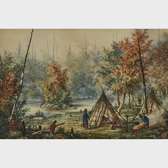 Alfred Worsley Holdstock | INDIAN ENCAMPMENT, CASCAPEDIA | MutualArt