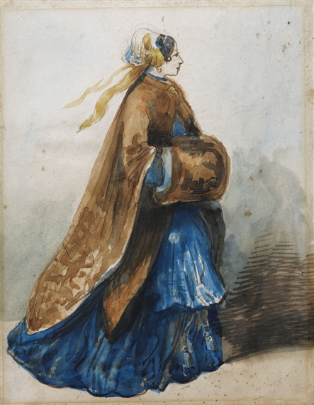 Constantin Guys | AN ELEGANT LADY | MutualArt